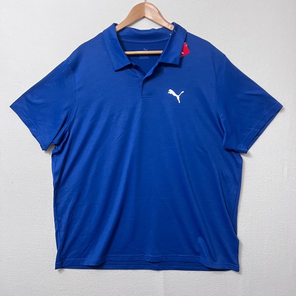 Puma | Shirts | Mens Puma Blue Golf Polo Shirt Xxl Short Sleeve ...